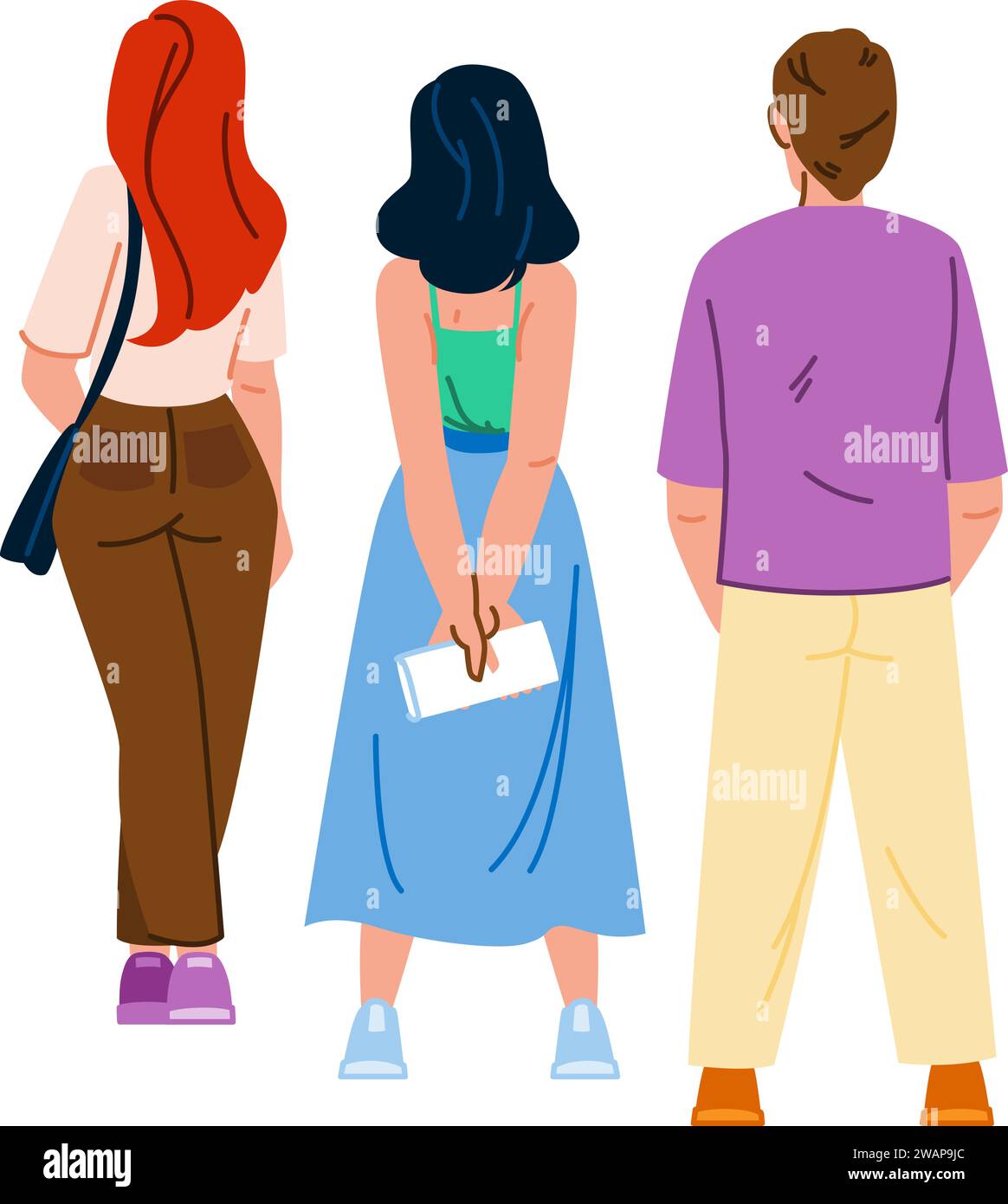 crowd queue line vector Stock Vector Image & Art - Alamy