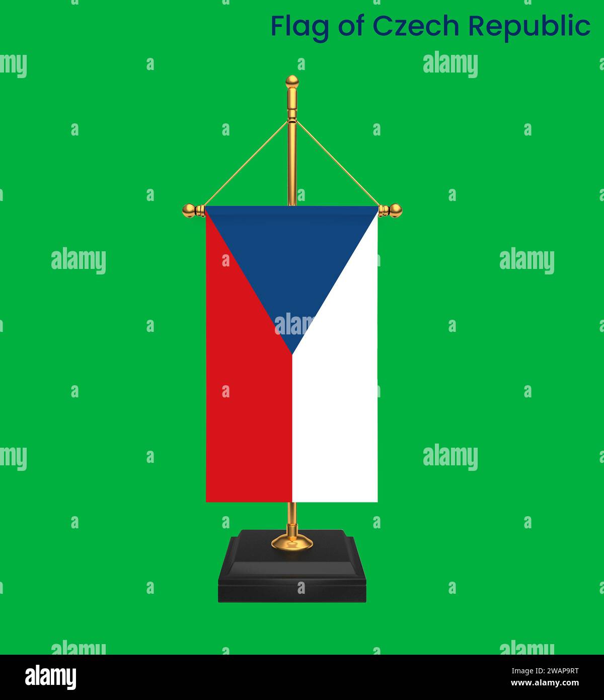 High detailed flag of Czech Republic. National Czech Republic flag ...