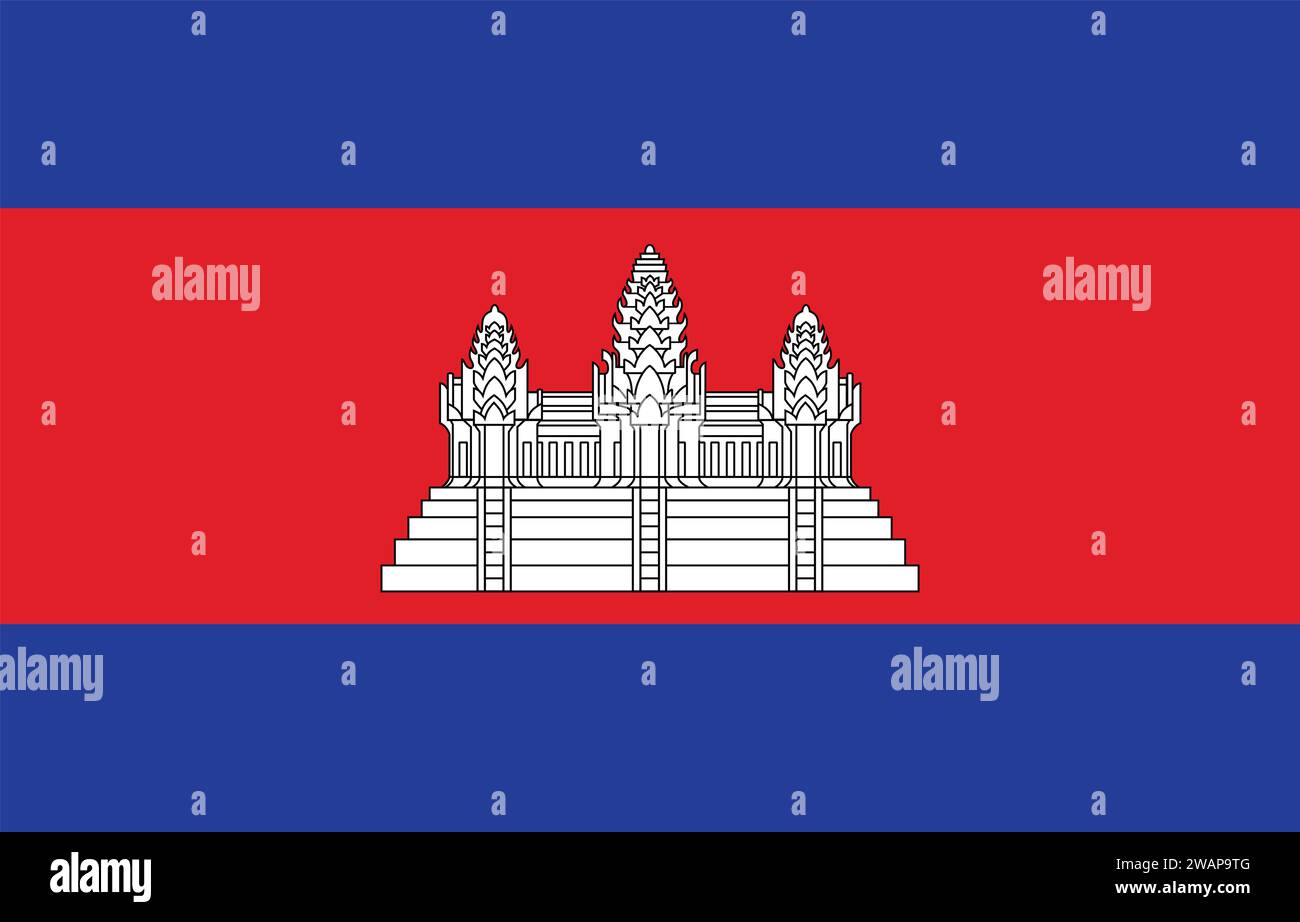 High Detailed Flag Of Cambodia National Cambodia Flag Asia 3d