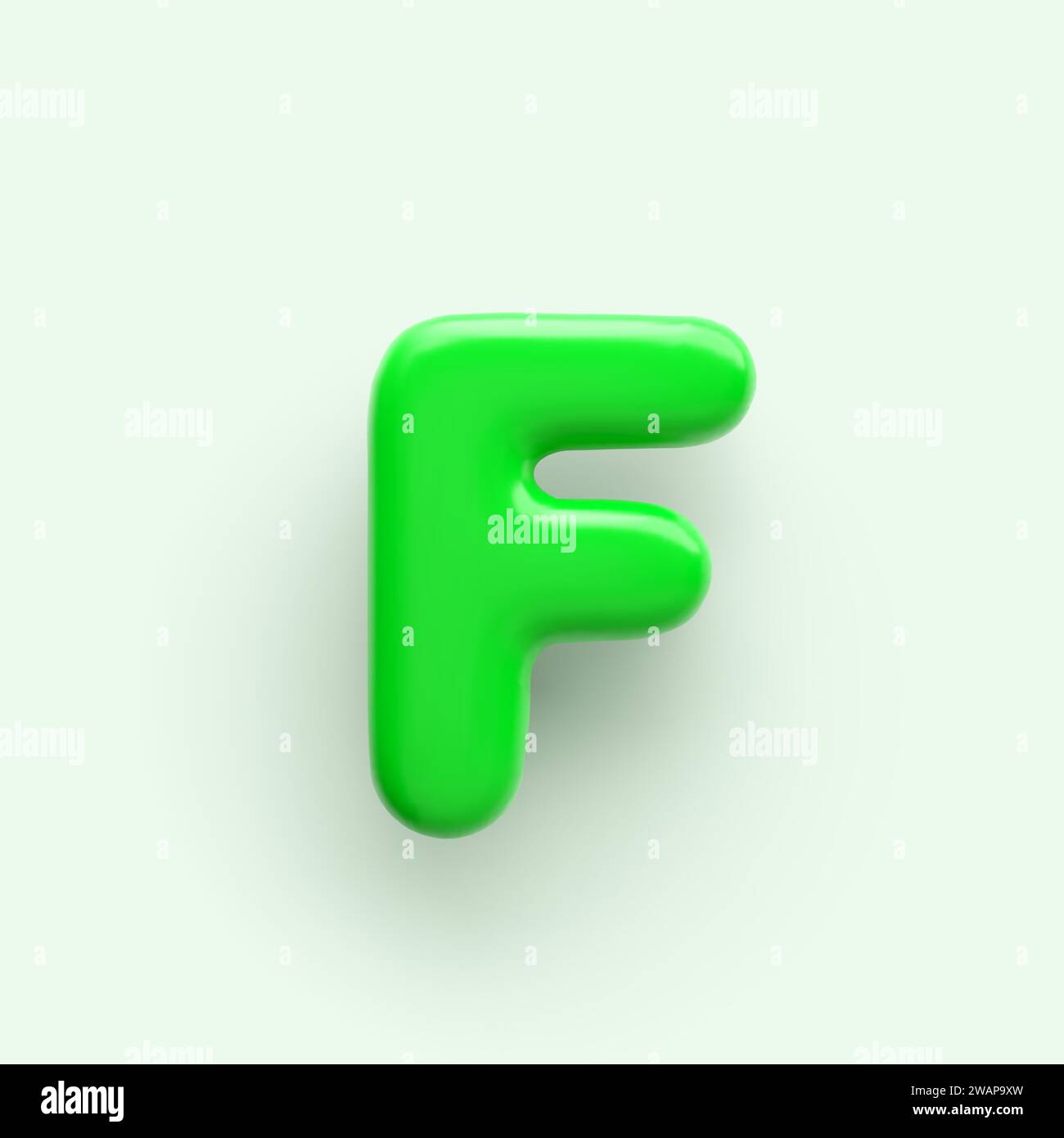 3D Green letter F with a glossy surface on a light background Stock Vector Image & Art - Alamy