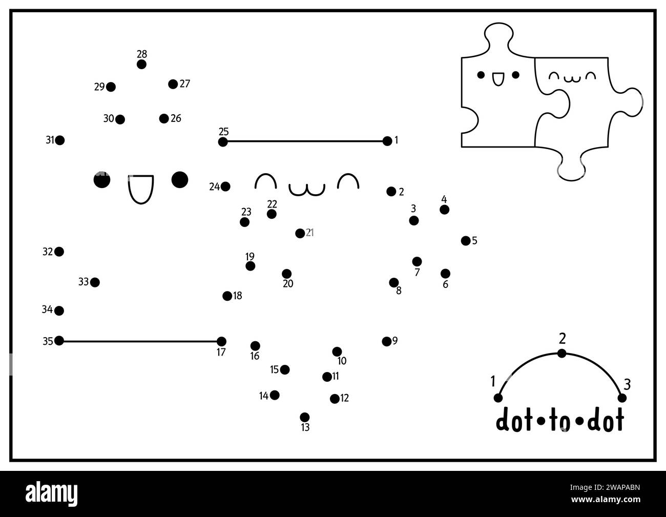 Cute kawaii numbers Black and White Stock Photos & Images - Alamy