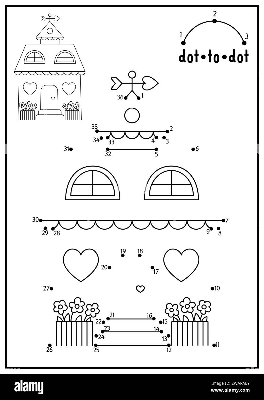 Vector Saint Valentine dot-to-dot and color activity with cute kawaii ...