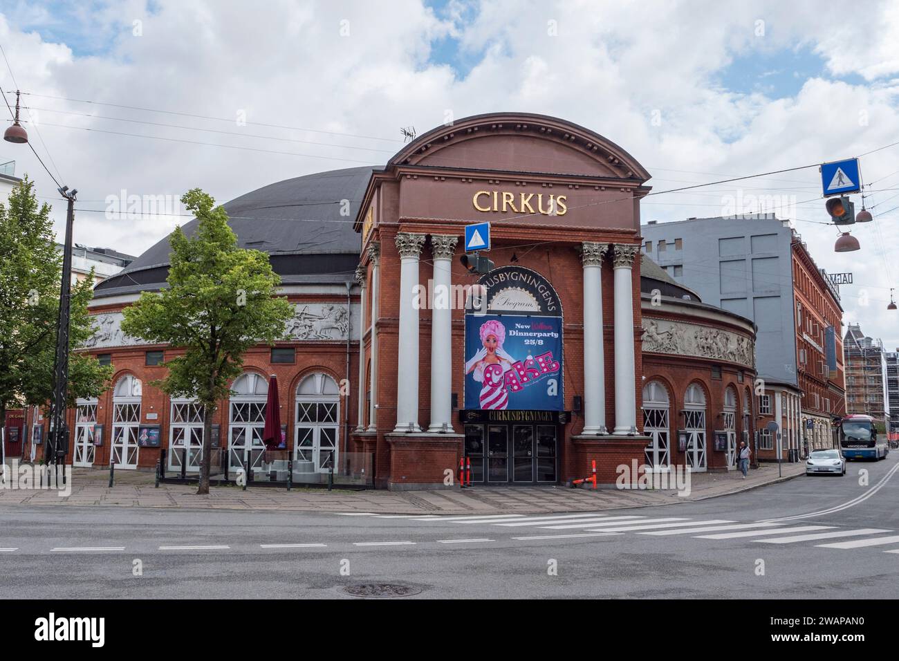 External view of the Palads cinema (showing Barbie) in Copenhagen ...