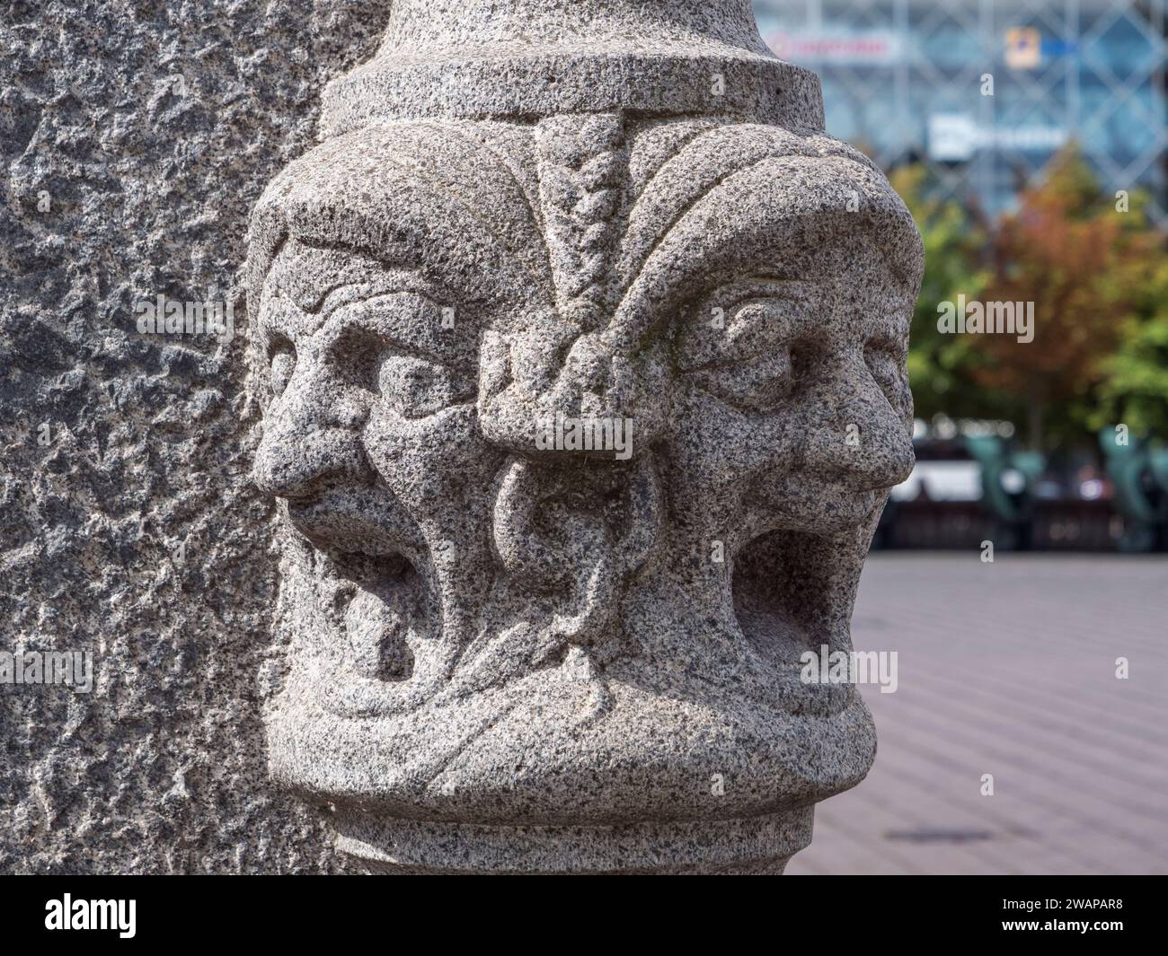 Stone engraving on the wall outside Copenhagen City Hall (Københavns ...