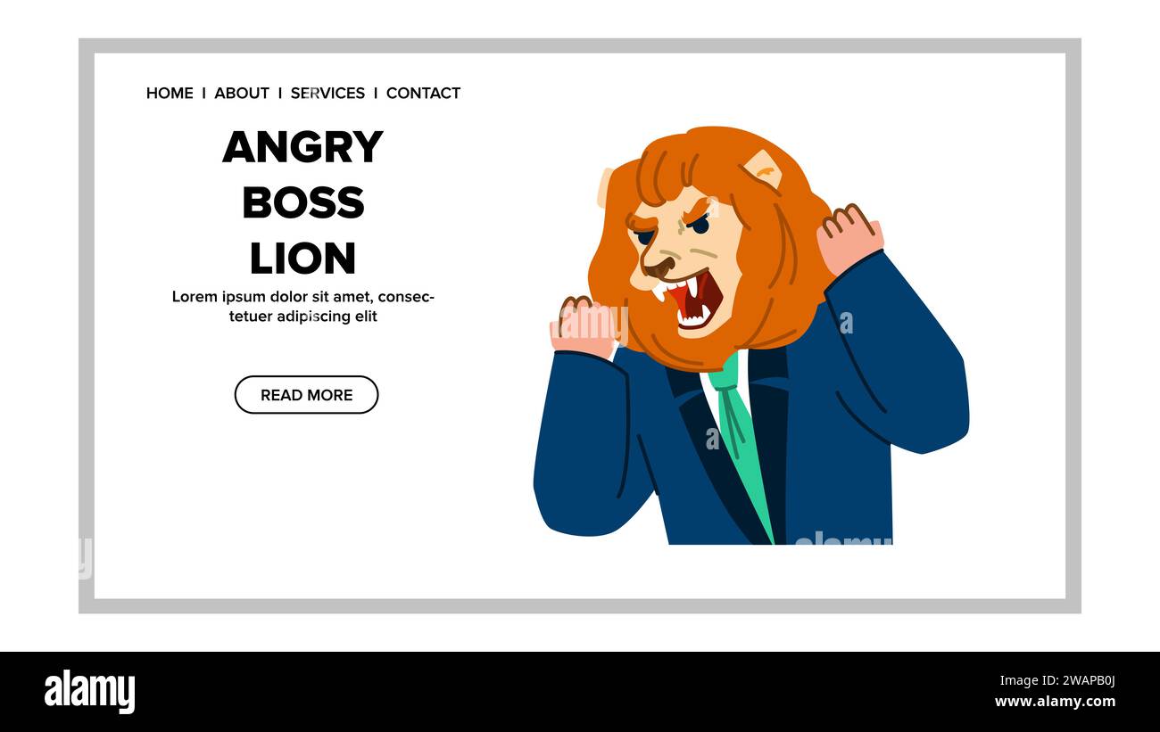 roar angry boss lion vector Stock Vector Image & Art - Alamy