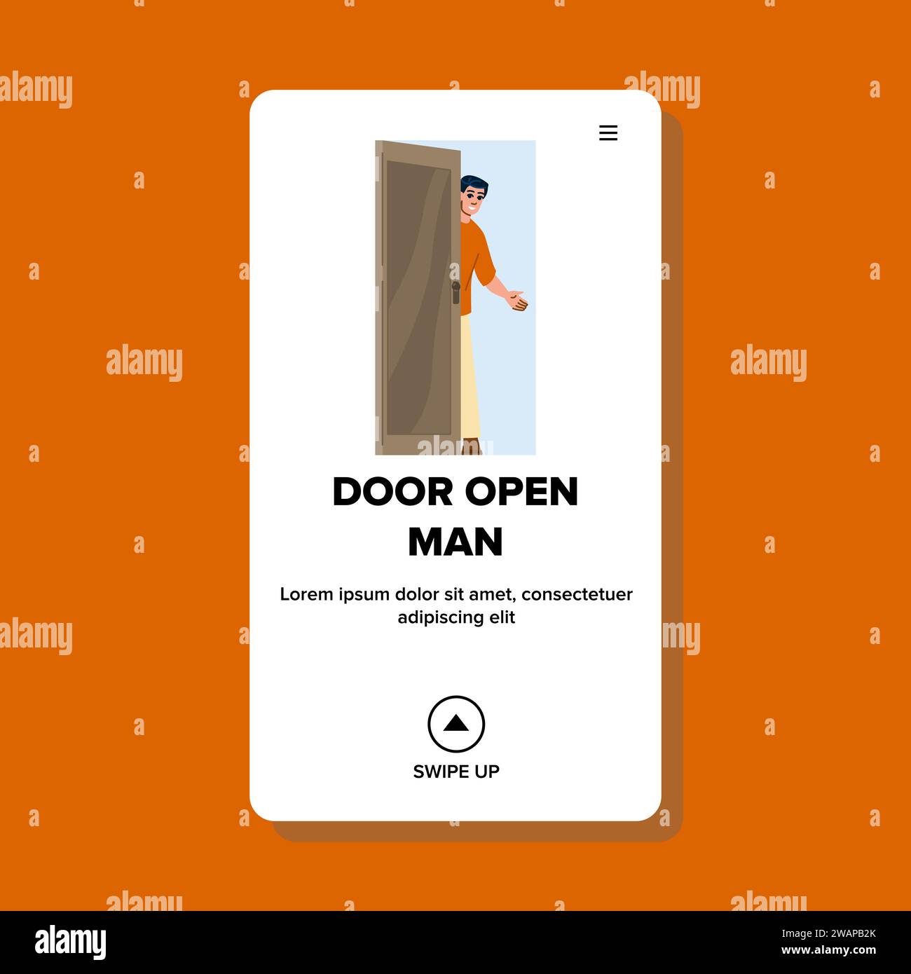 Back of man front door Stock Vector Images - Alamy
