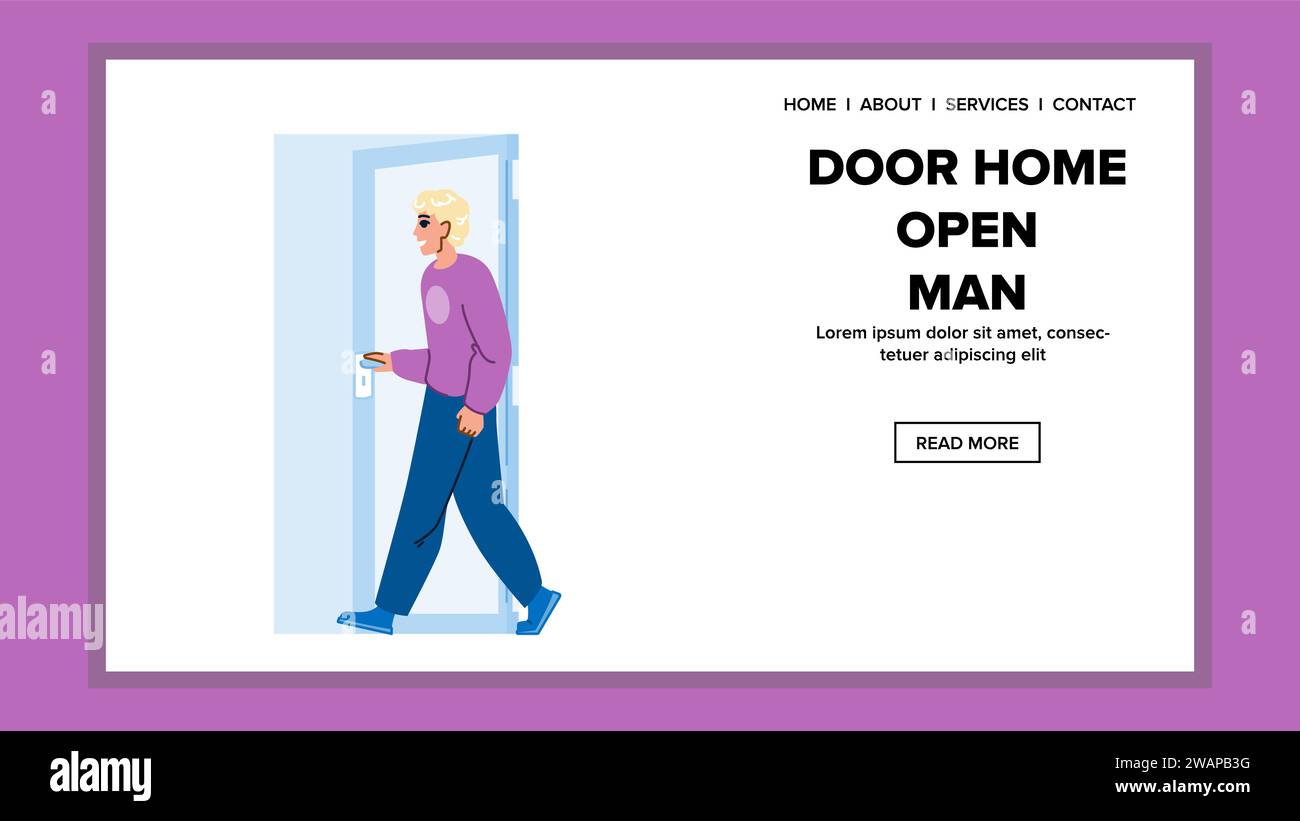 Man leaving house Stock Vector Images - Alamy