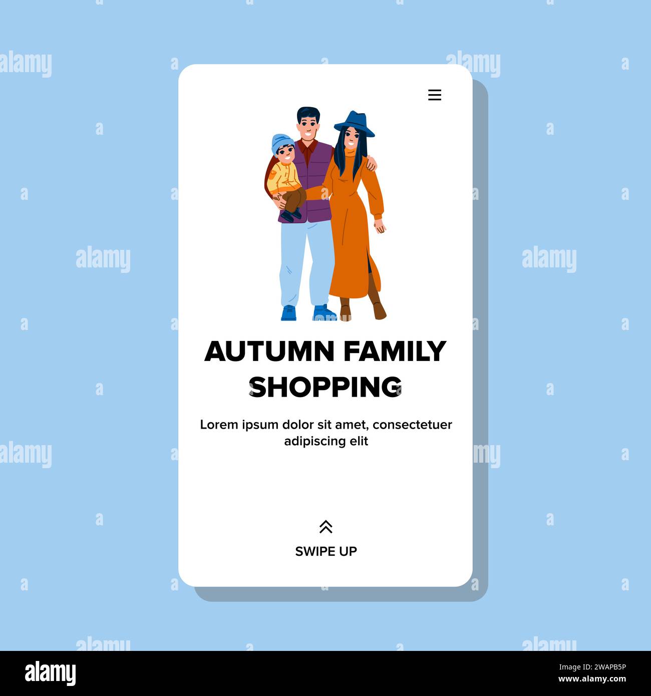 mall autumn family shopping vector Stock Vector Image & Art - Alamy