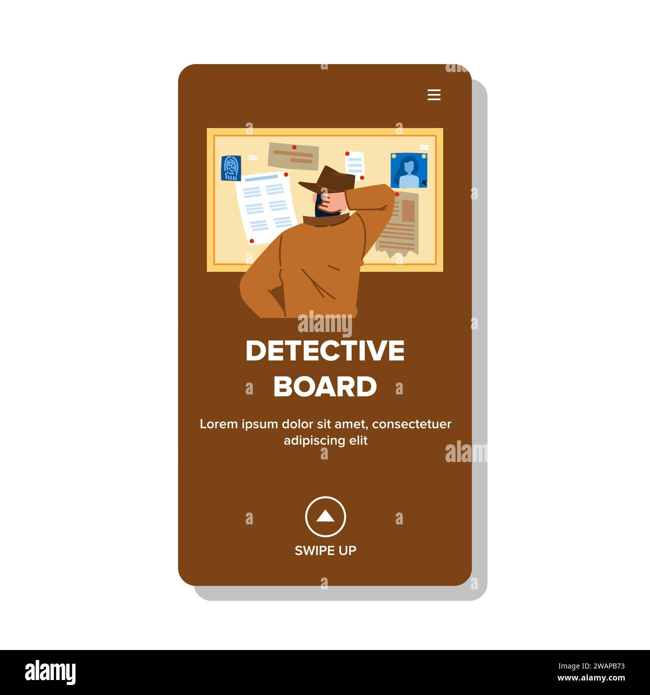 criminal detective board vector Stock Vector Image & Art - Alamy