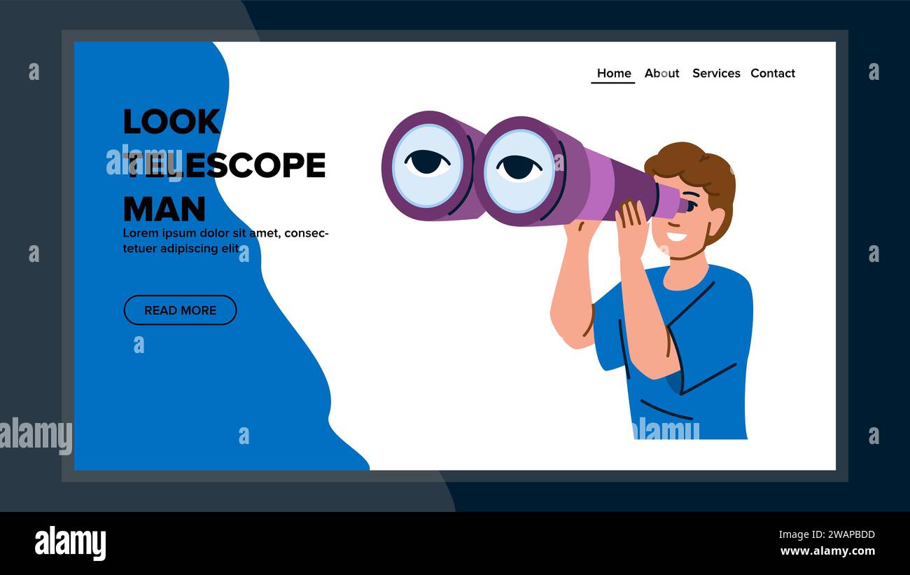 star look telescope man vector Stock Vector Image & Art - Alamy