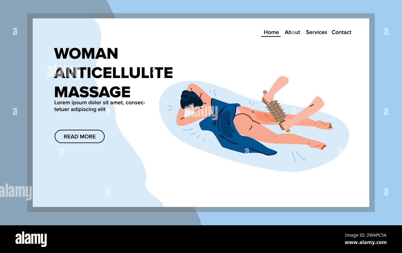 Cellulite Woman Anticellulite Massage Vector Stock Vector Image And Art Alamy