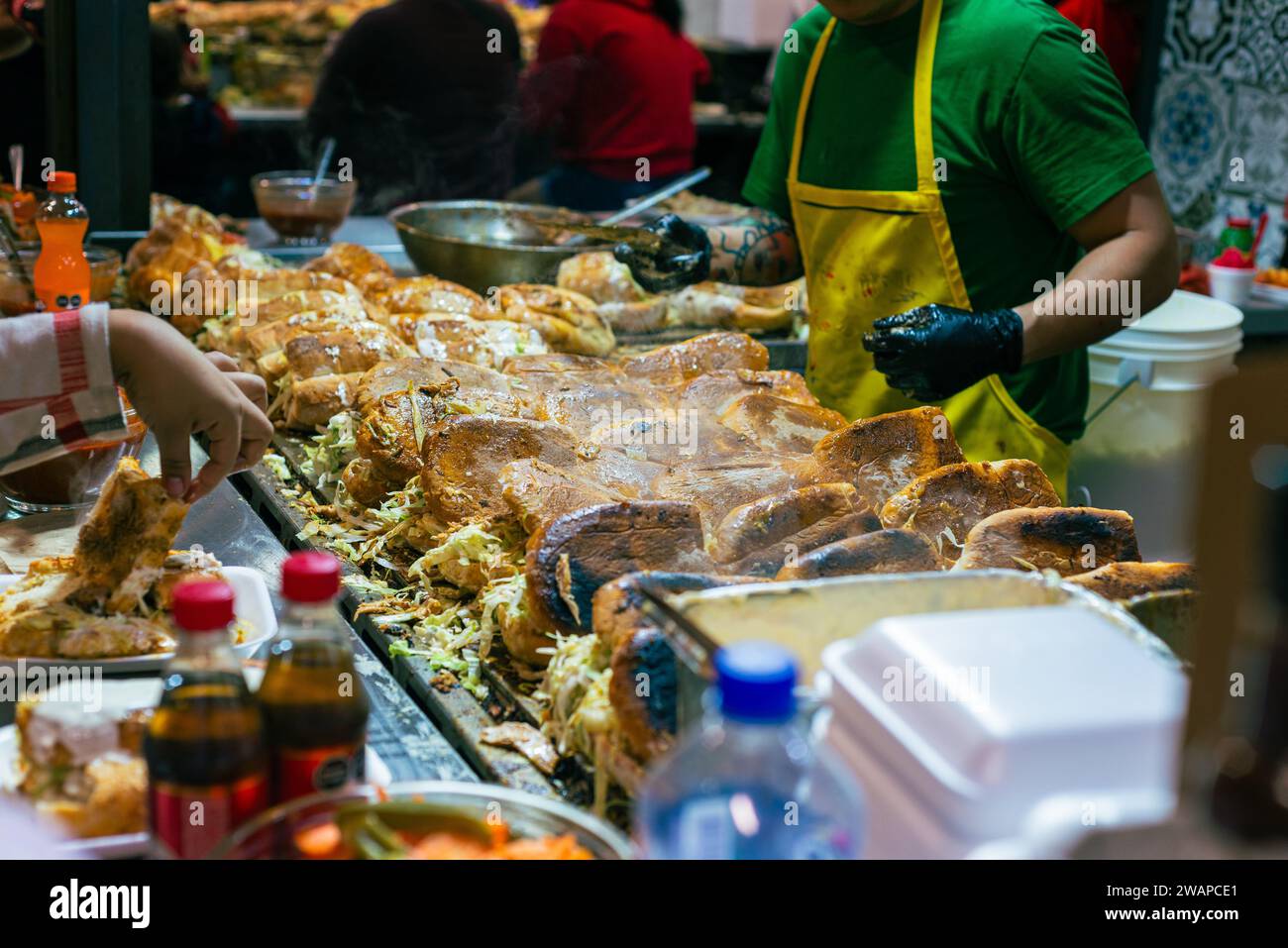 Sandwich stand in Guadalajara, Mexico. Fast food stand Stock Photo - Alamy
