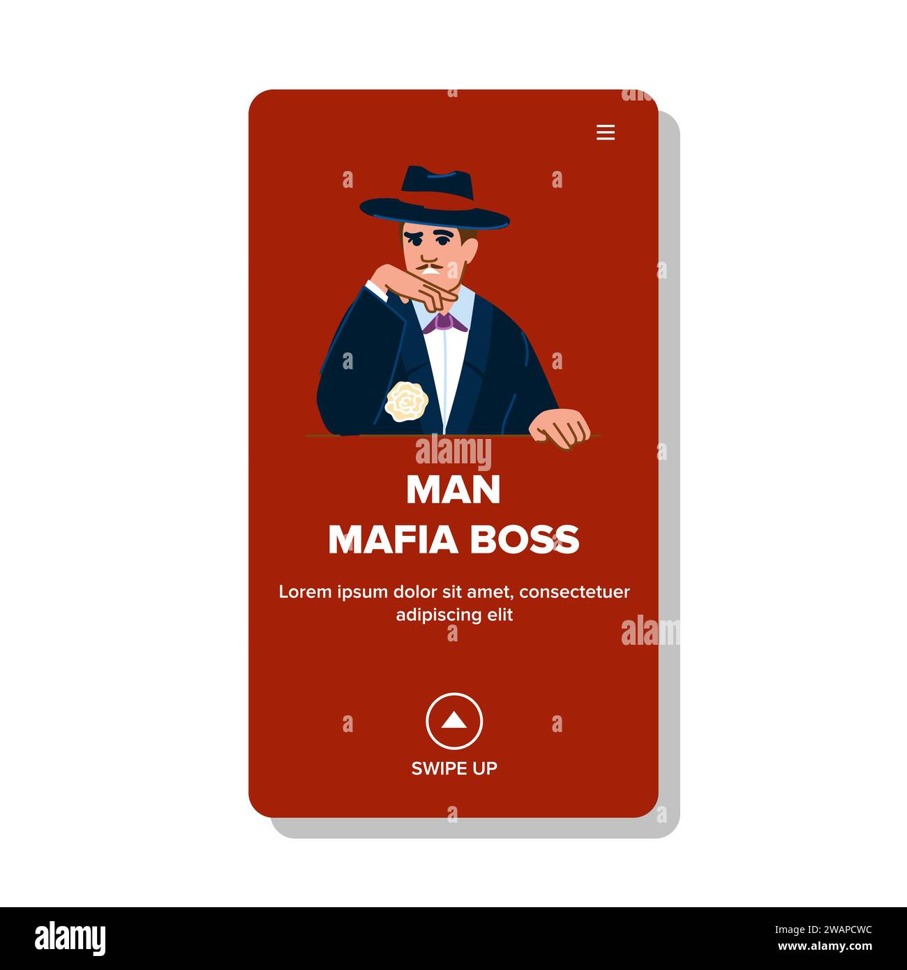 hat man mafia boss vector Stock Vector Image & Art - Alamy