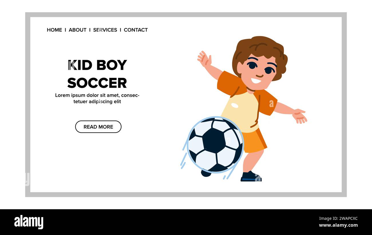 ball kid boy soccer vector Stock Vector Image & Art - Alamy
