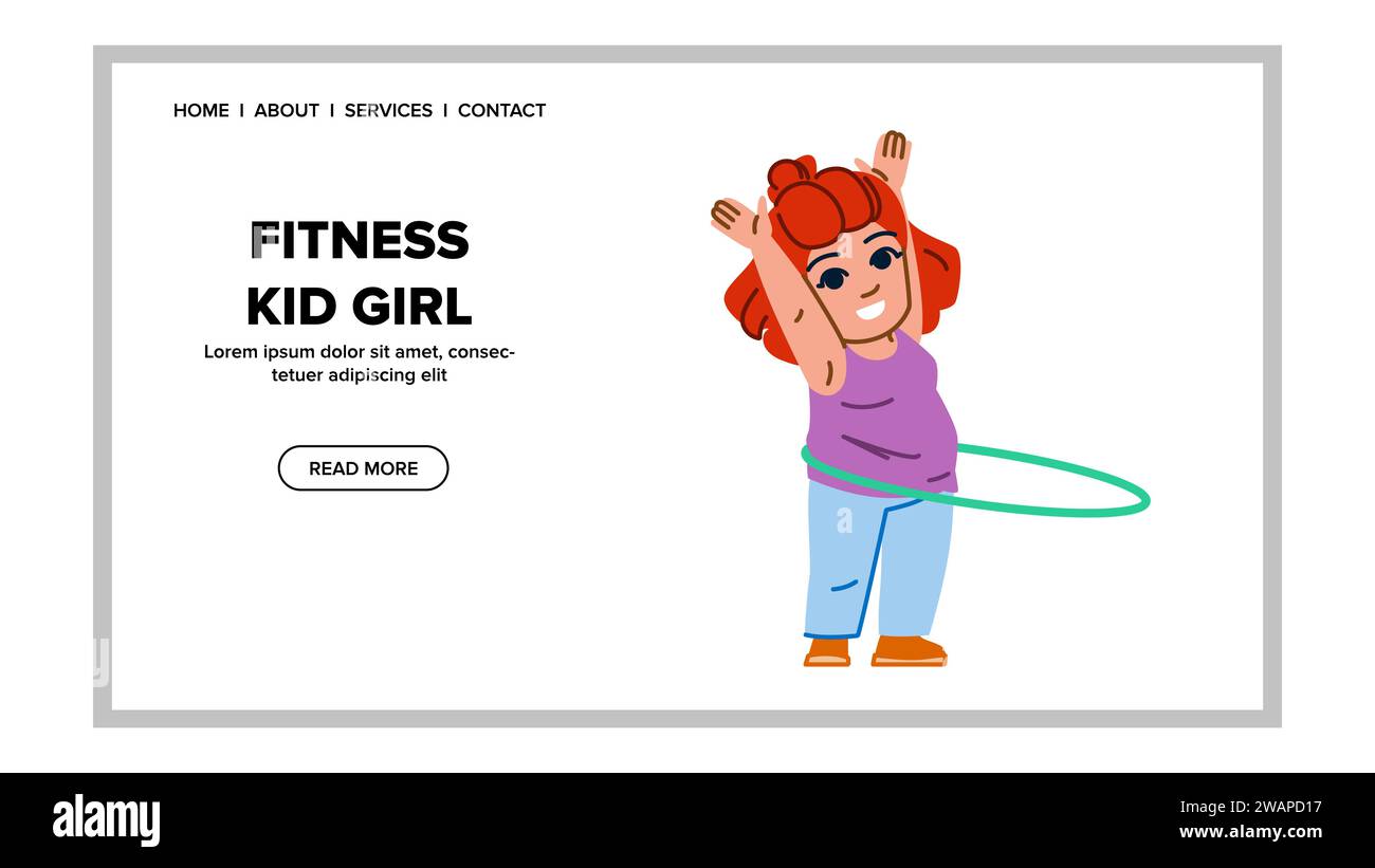 exercise fitness kid girl vector Stock Vector Image & Art - Alamy