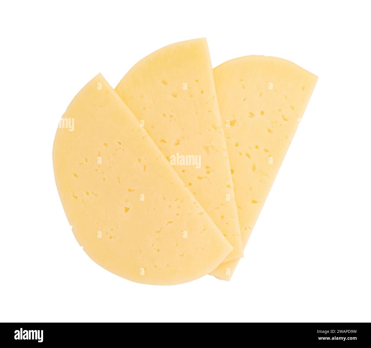 slices of cheese isolated on white background with clipping path ...
