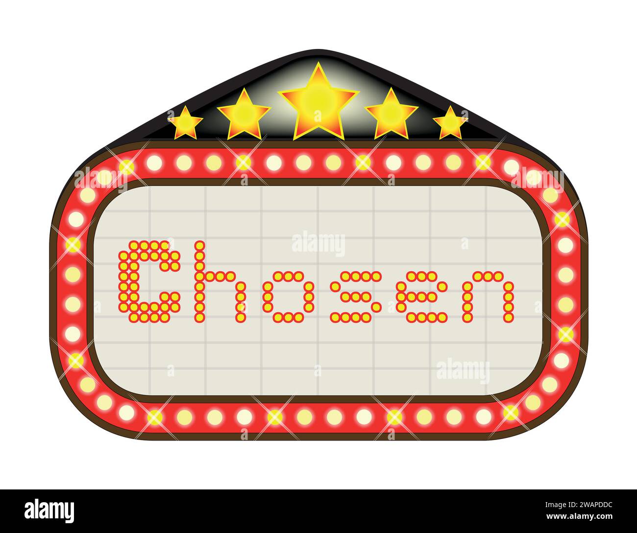 A Name movie theatre or theatre marquee with the name Chosen Stock ...