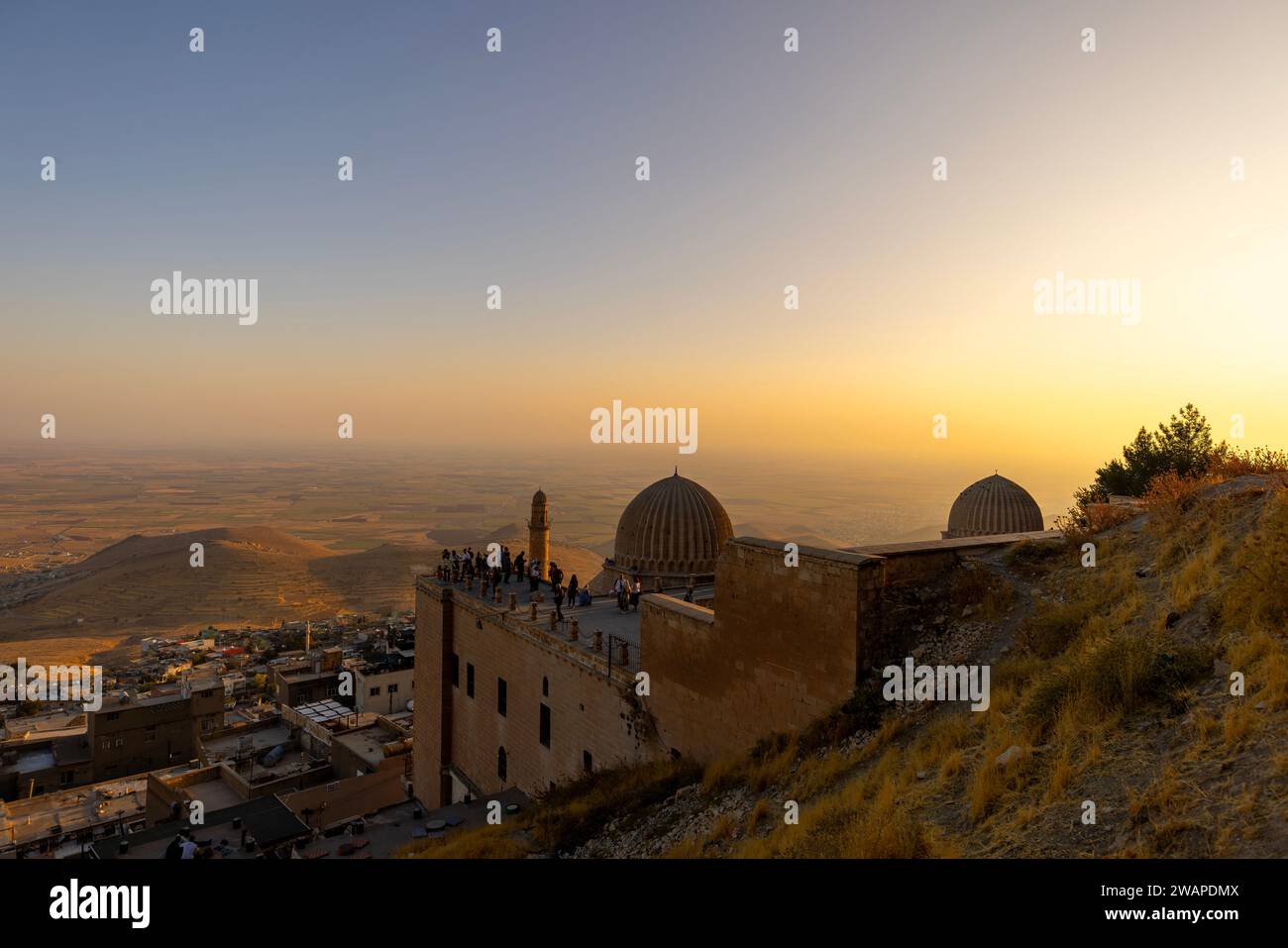 Ancient and stone houses of Old Mardin (Eski Mardin) with Mardin Castle ...
