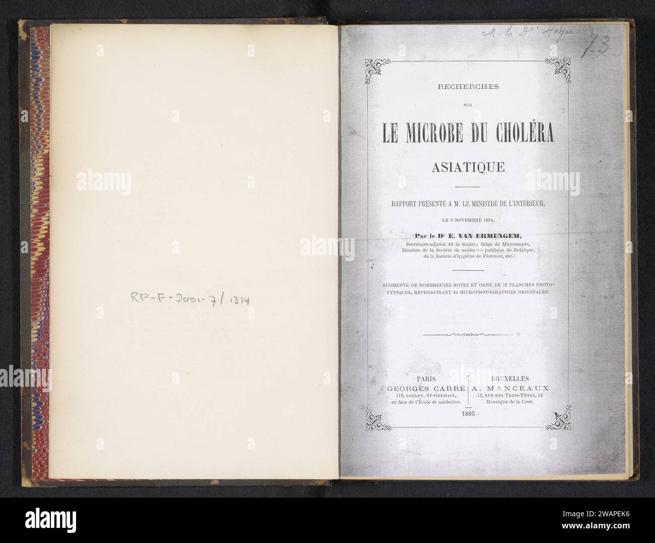 Research on the microbe of Asian cholera, Émile Van Ermengem, 1885 book ...