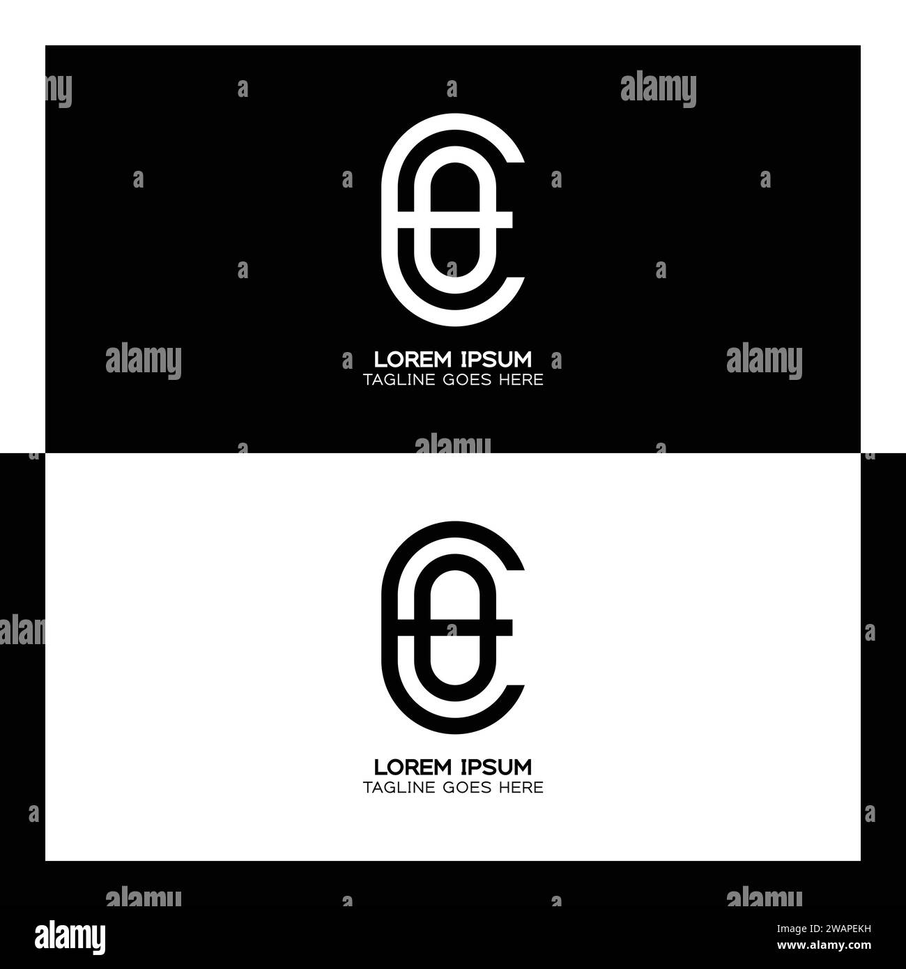 EO initial letters linked elegant logo. letter E and O pattern design ...