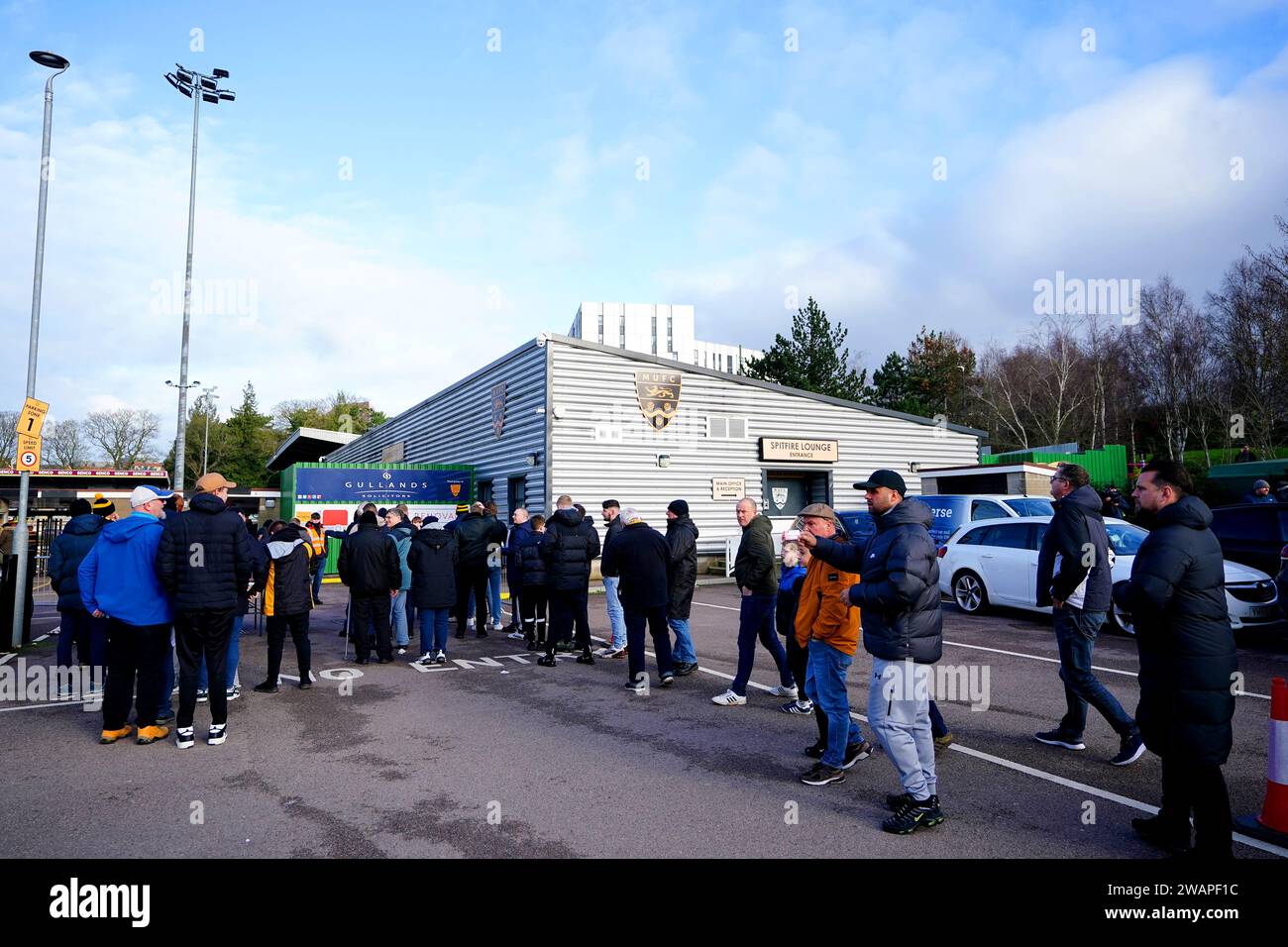 Fans arrive at the stadium ahead of the Emirates FA Cup Third Round ...