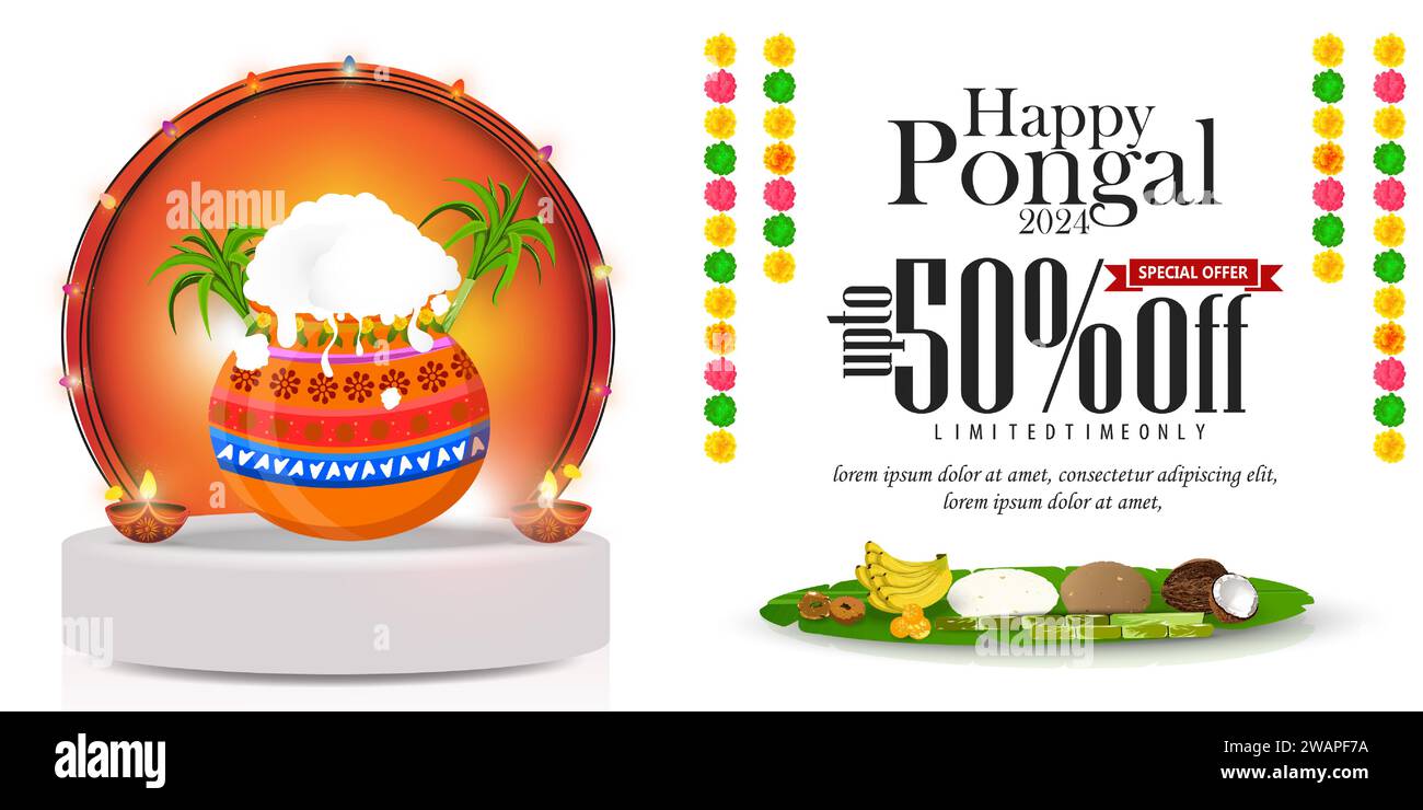 Pongal with banana leaf Cut Out Stock Images & Pictures - Alamy