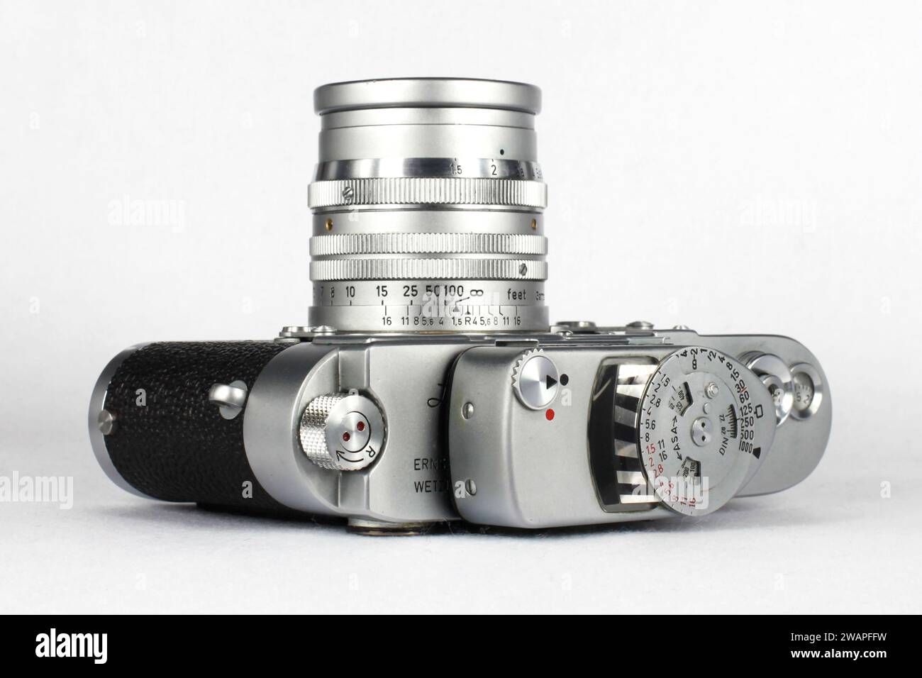 Vintage Leica M3 range finder camera with Leica Meter MC and Summarit ...