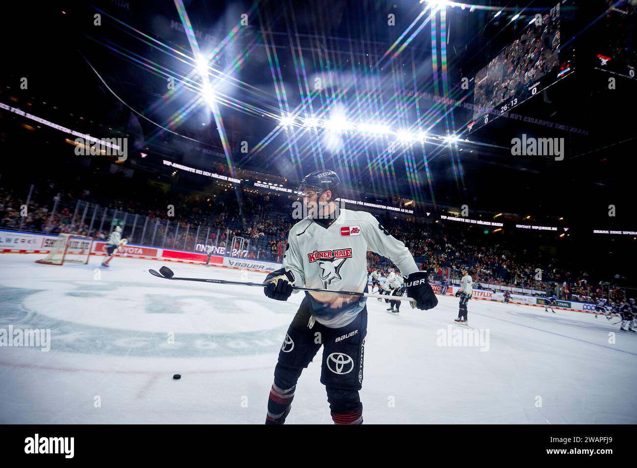 COLOGNE, GERMANY - 2 JANUARY, 2024: Alexandre Grenier, Hockey match of ...