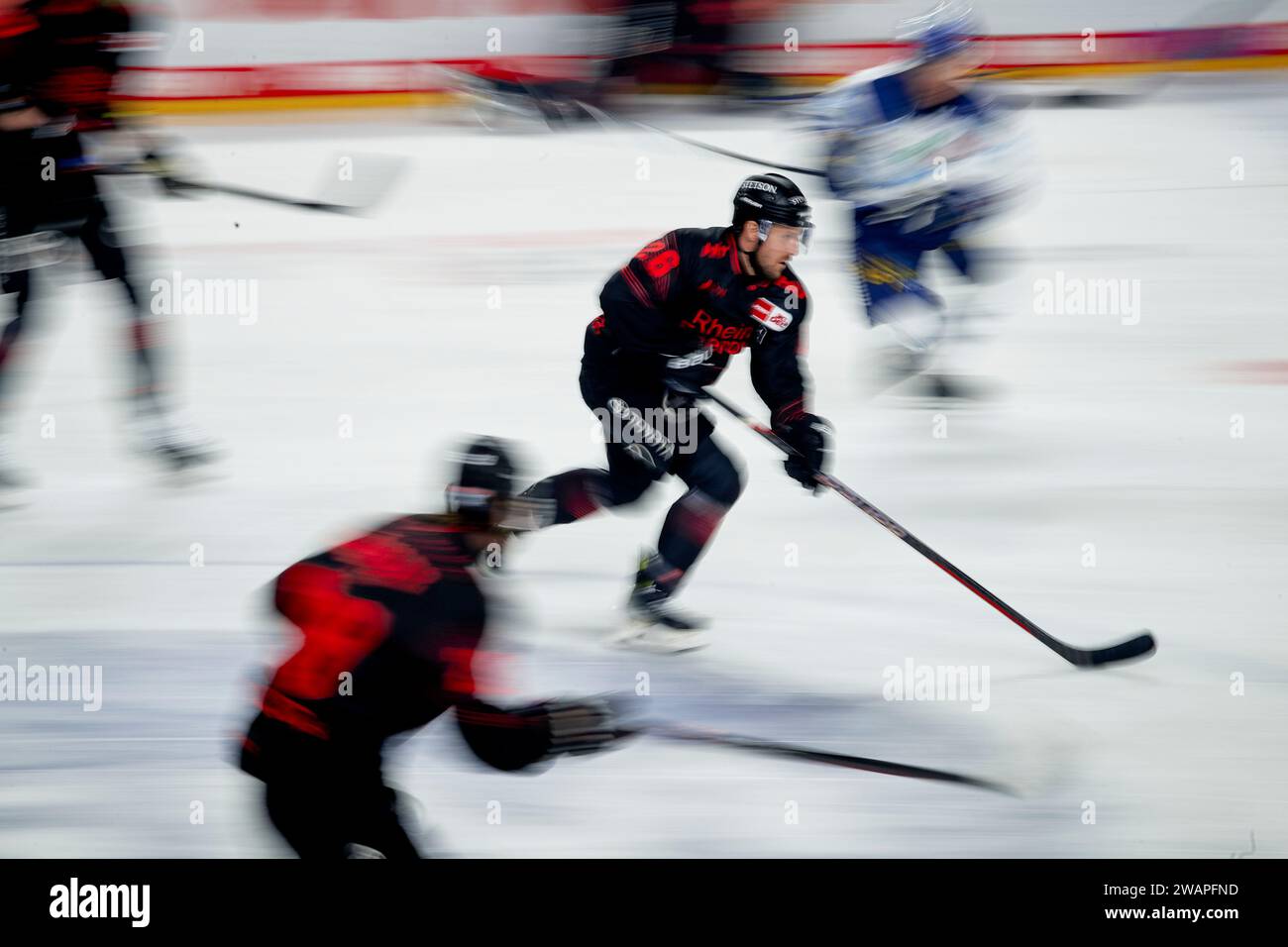 COLOGNE, GERMANY - 2 JANUARY, 2024: Hockey match of Penny DEL Koelner ...