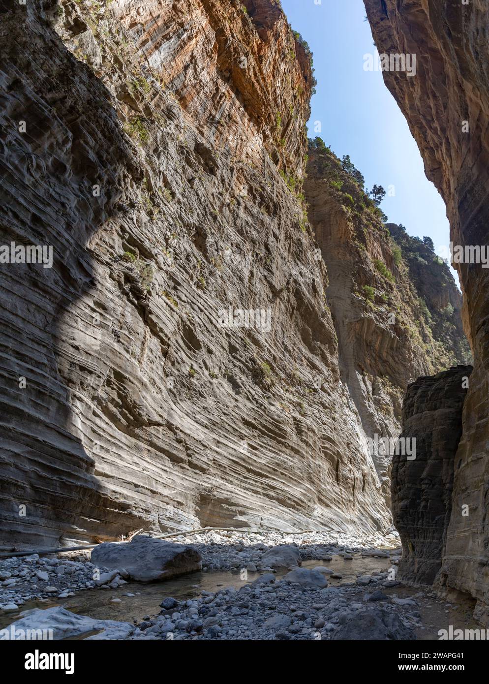 A picture of the imposing Iron Gates of Samaria Gorge Stock Photo - Alamy