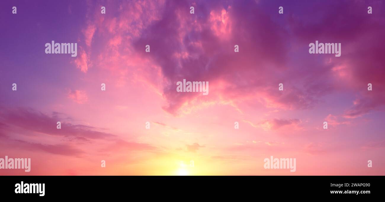 Colorful cloudy sky at sunset. Gradient color. Sky texture. Abstract ...