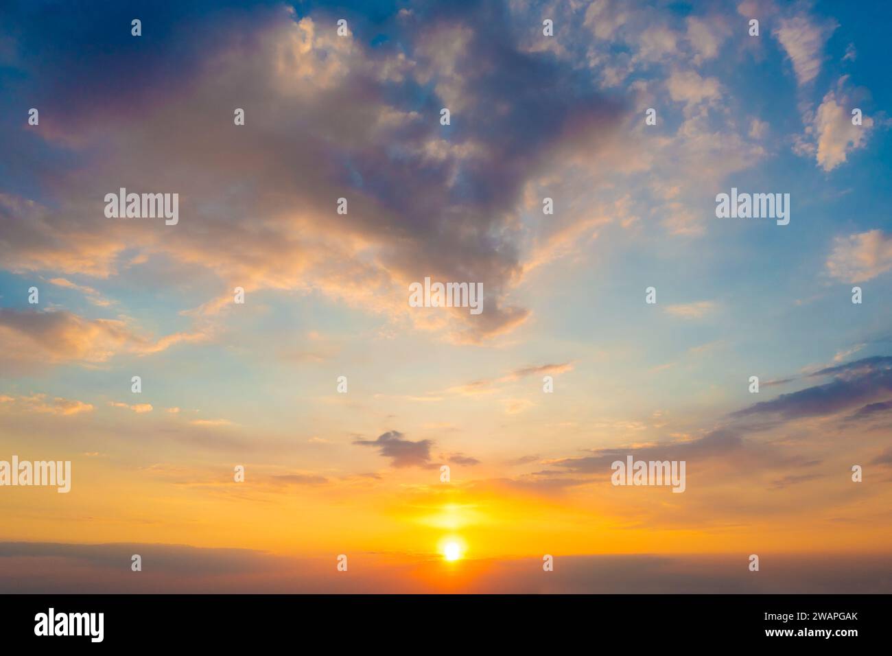 Colorful cloudy sky at sunset. Gradient color. Sky texture. Abstract ...