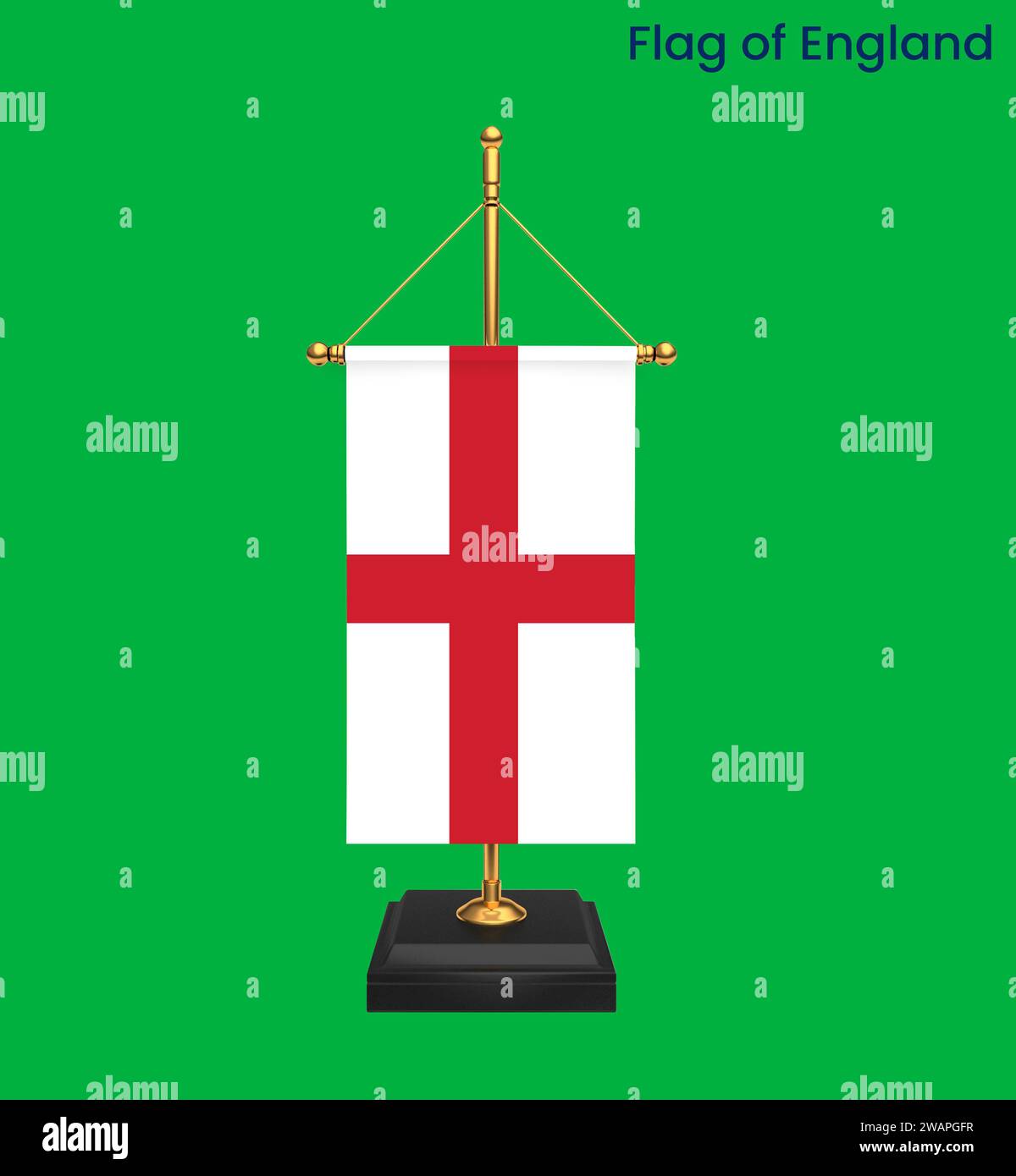 High detailed flag of England. National England flag. Europe. 3D ...