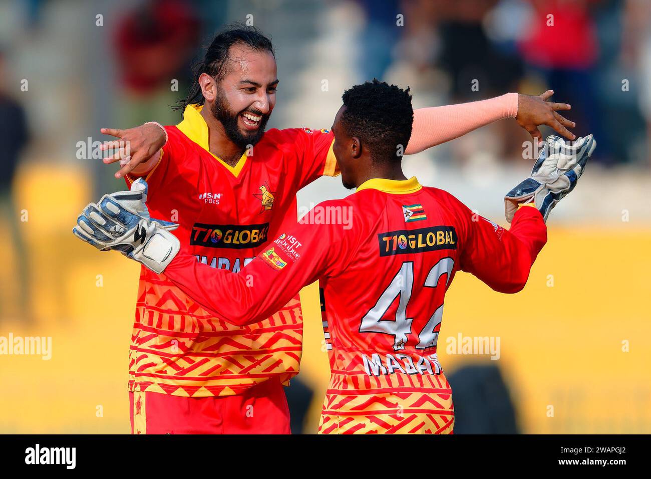 Colombo, Sri Lanka. 06th January 2024. Zimbabwe's Faraz Akram ...