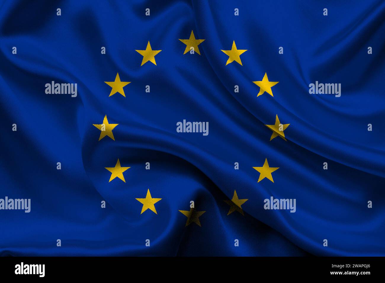 High detailed flag of Europe. National Europe flag. Europe. 3D ...