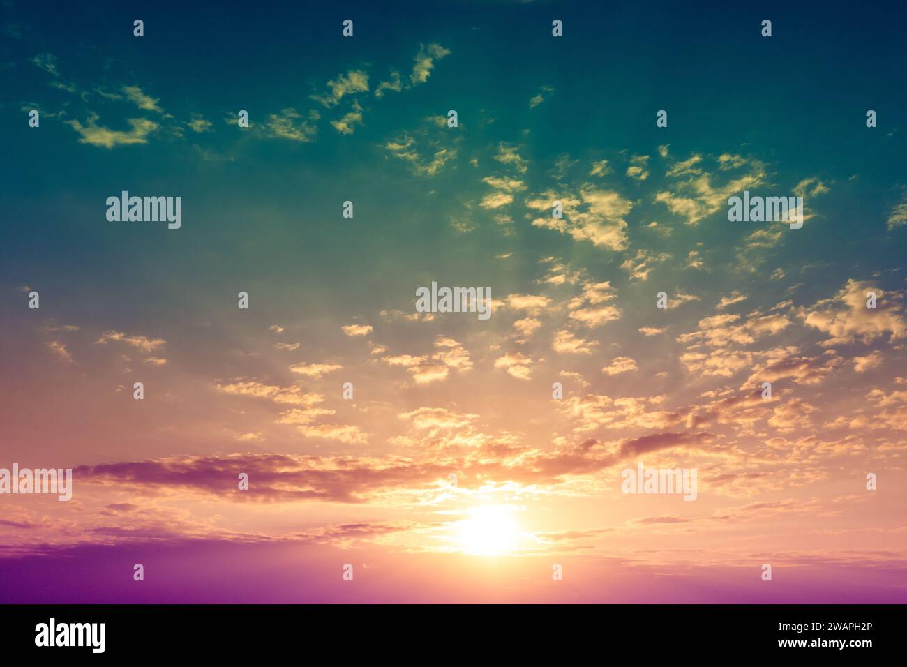 Colorful cloudy sky at sunset. Gradient color. Sky texture. Abstract ...