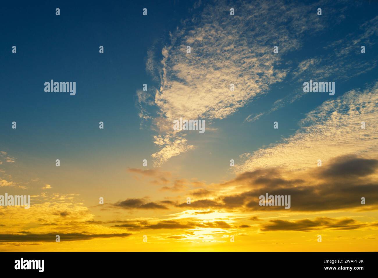 Colorful cloudy sky at sunset. Gradient color. Sky texture. Abstract ...