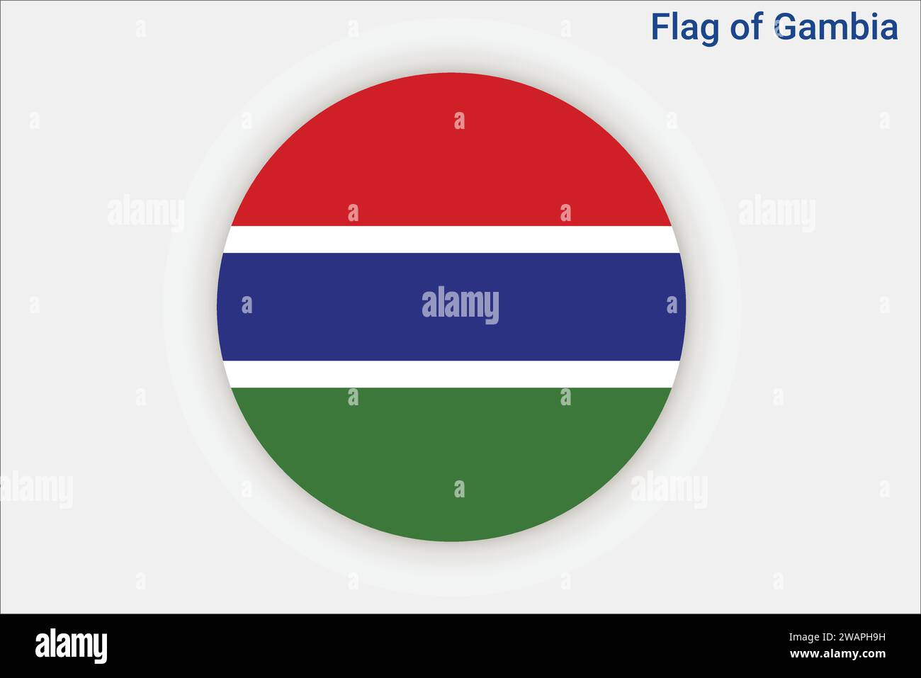 High Detailed Flag Of Gambia National Gambia Flag Africa 3d