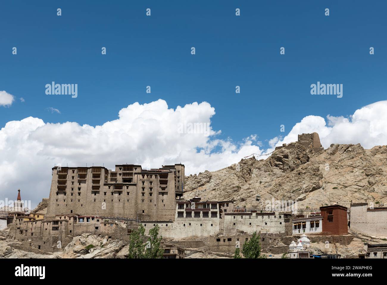 Leh Palace, Namgyal Hill, and Sankar Monastery, Leh Jammu and Kashmir ...