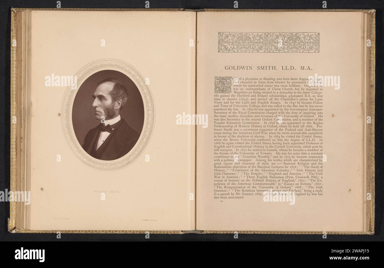 Goldwin Smith, Lock & Whitfield, c. 1873 - in or before 1878 ...