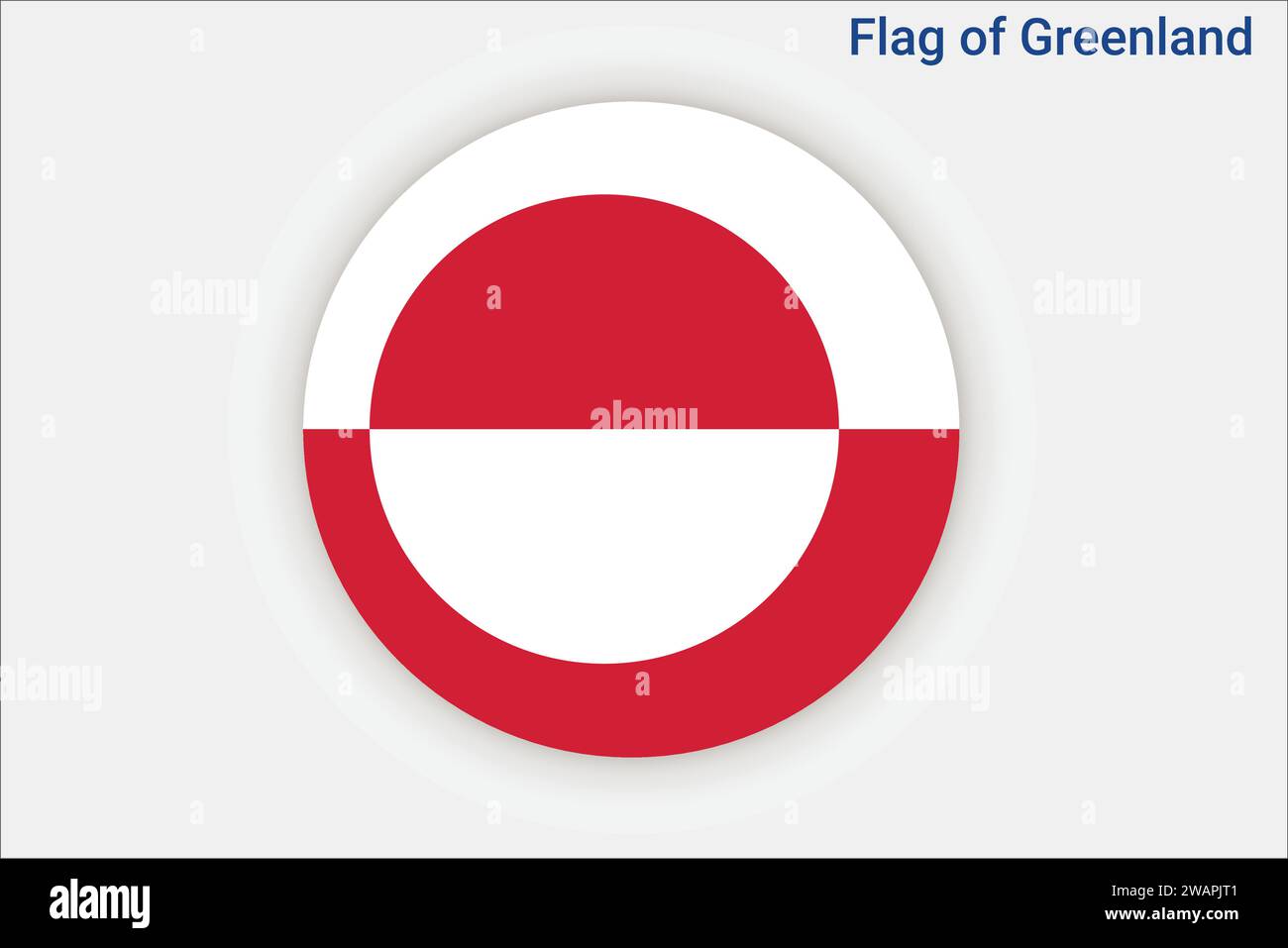 High detailed flag of Greenland. National Greenland flag. North America ...