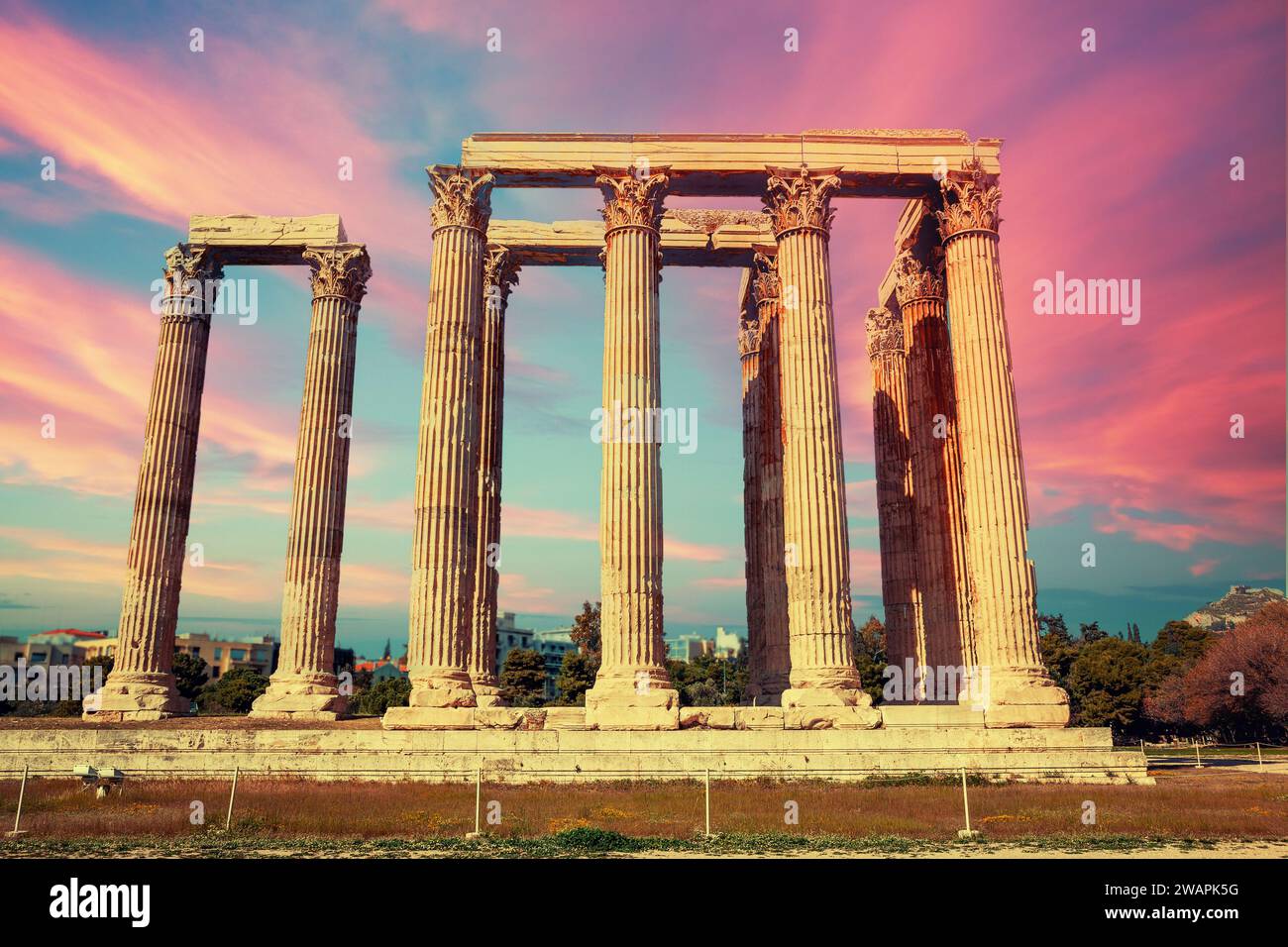 Temple of Olympian Zeus, Athens Stock Photo - Alamy
