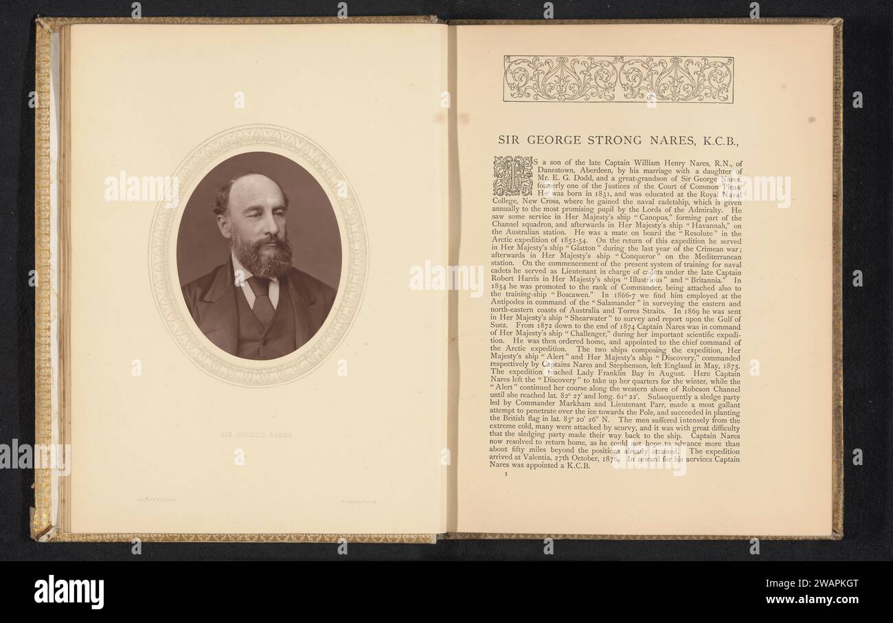 Sir George Nares, Lock & Whitfield, c. 1873 - in or before 1878 photomechanical print paper ...