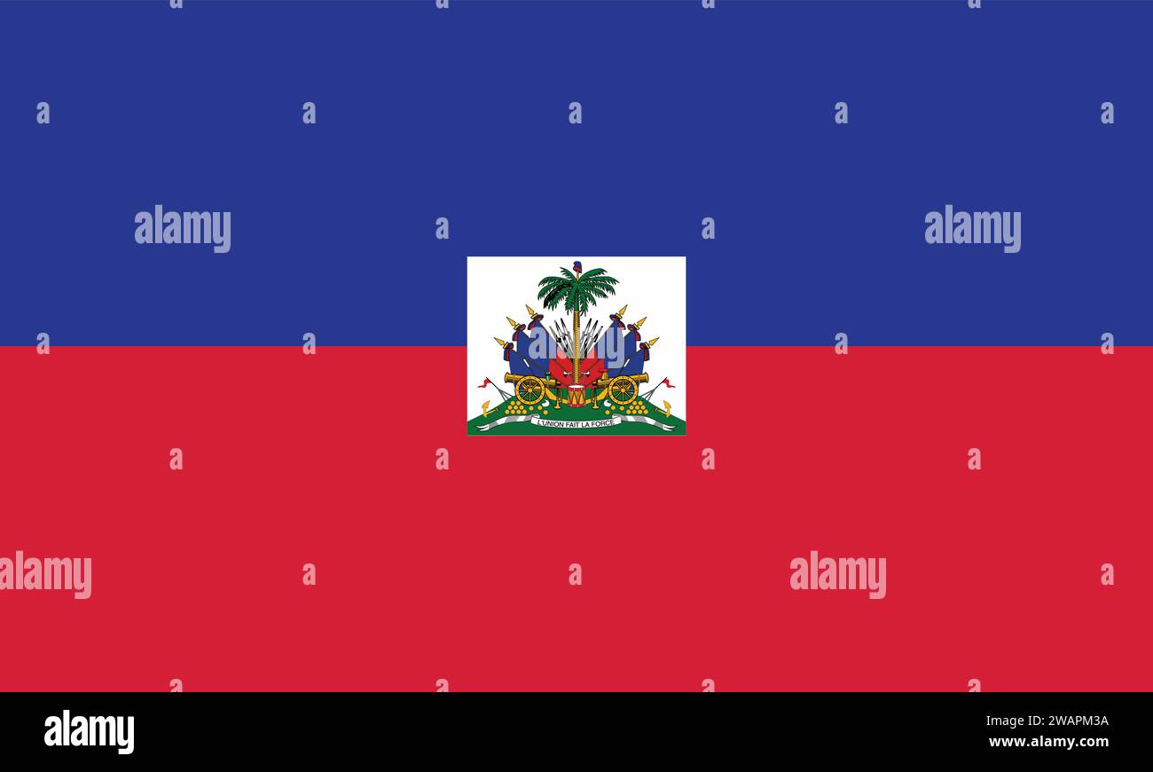 High detailed flag of Haiti. National Haiti flag. North America. 3D ...