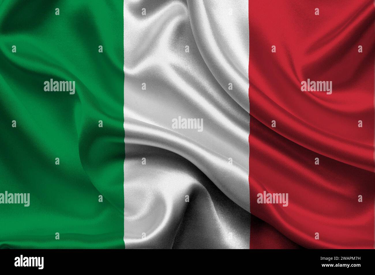 High detailed flag of Italy. National Italy flag. Europe. 3D ...