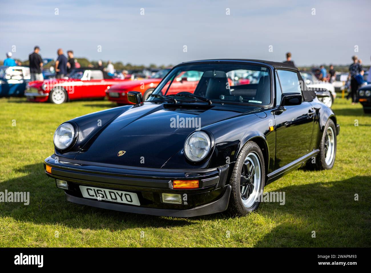 1986 Porsche 911 cabriolet on display at the Bicester Heritage Scramble ...