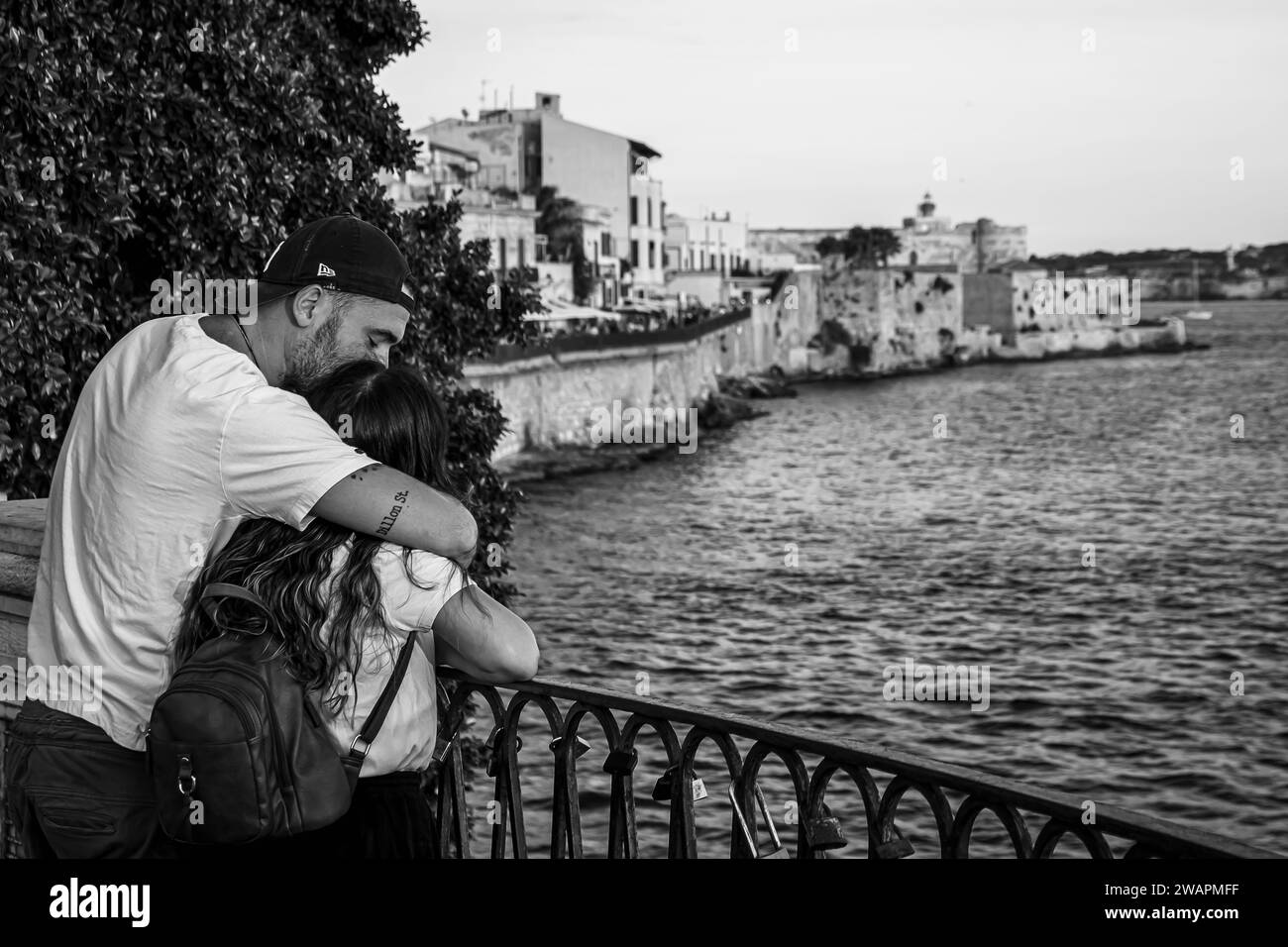 Romance Love Paradise Tropical Island Beach Sunset Black And White