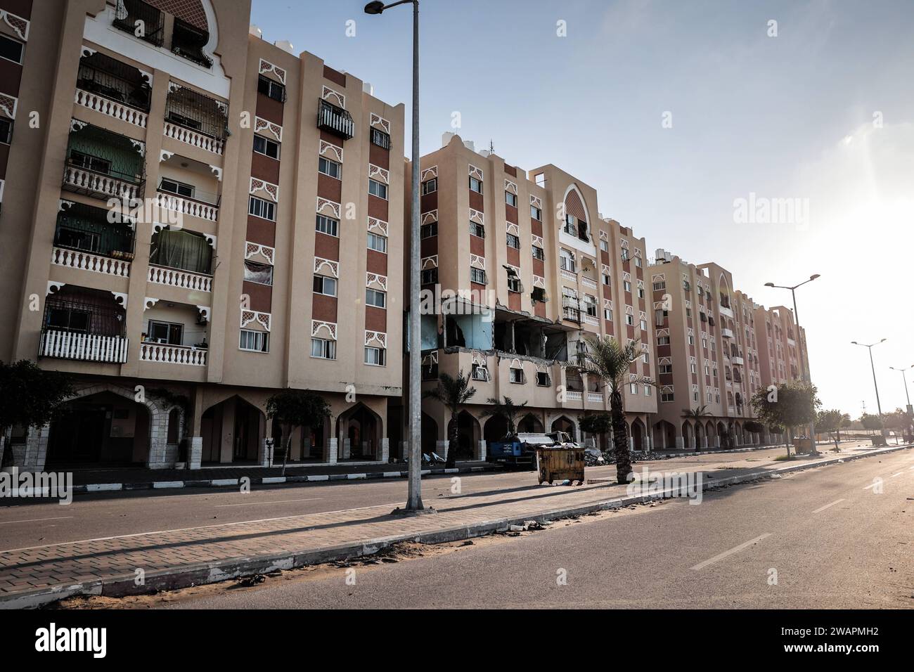 A view of the Qatari-funded Hamad Town residential complex in Khan ...