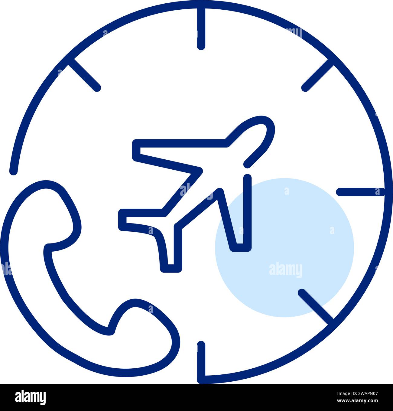 Airplane call centre. Ticketing and flight support. Pixel perfect ...