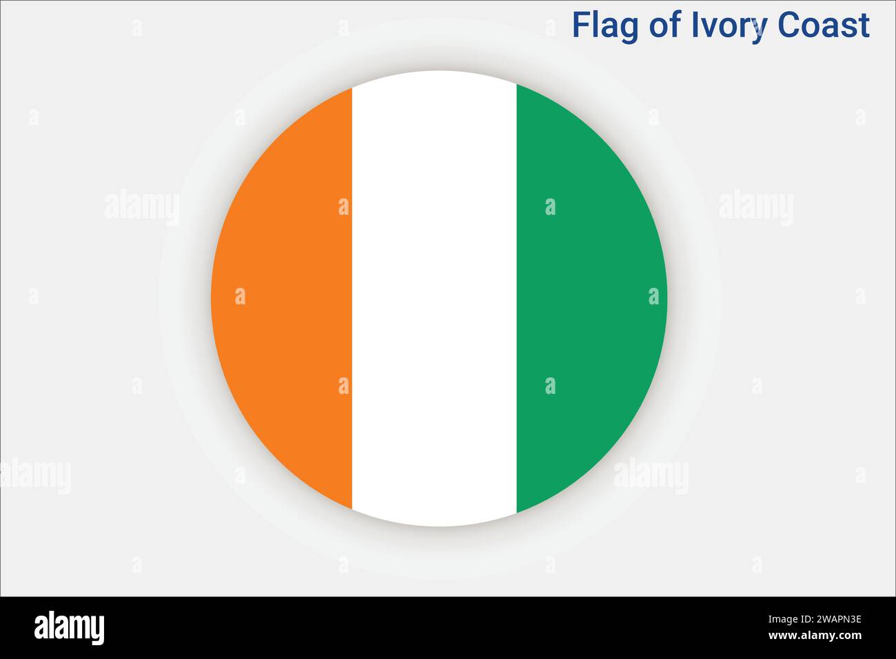 High detailed flag of Ivory Coast. National Ivory Coast flag. Africa. 3D illustration Stock ...